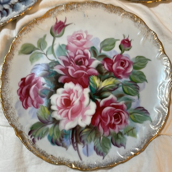 Ucagco | Dining | Vintage Ucagco Hand Painted Plates Set Of 3 | Poshmark